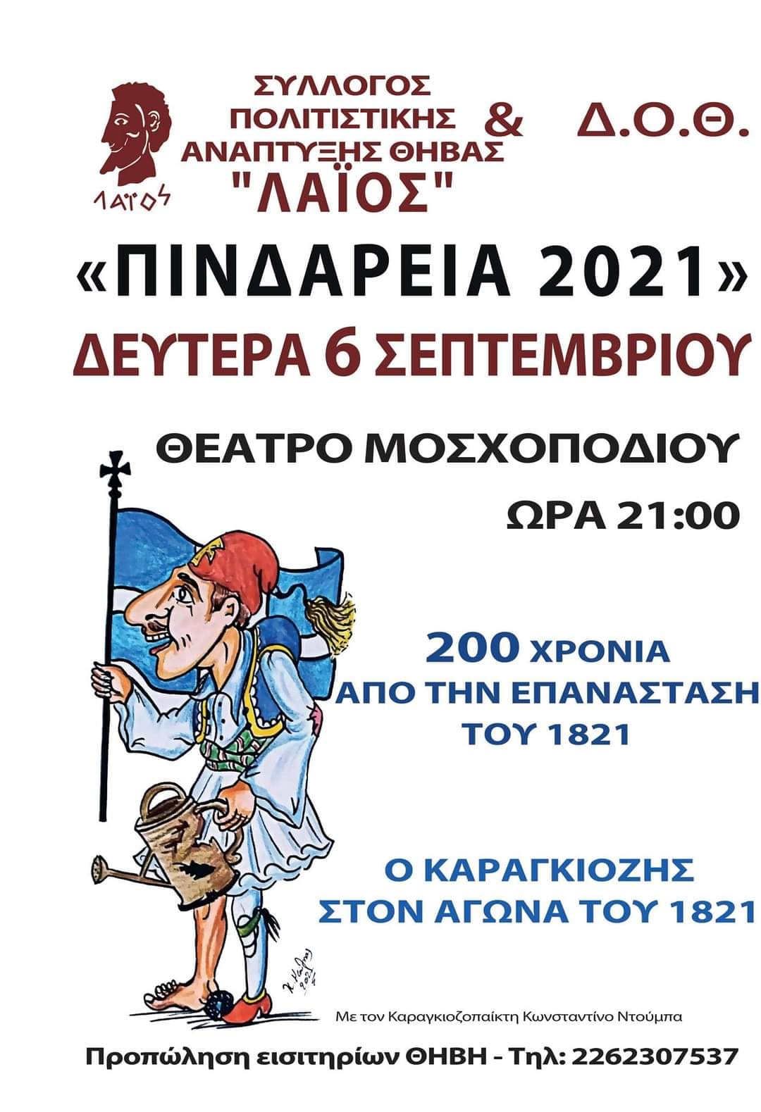 Πινδάρεια 2021: «Ο Καραγκιόζης στον Αγώνα του 1821» στο Θέατρο ...